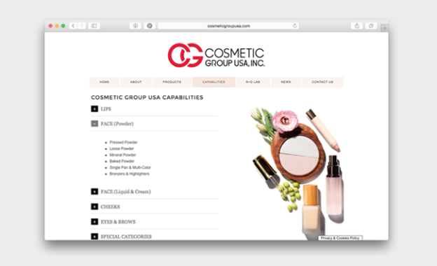Cosmetic Group USA - MODERN WEB + GRAPHIC DESIGN
